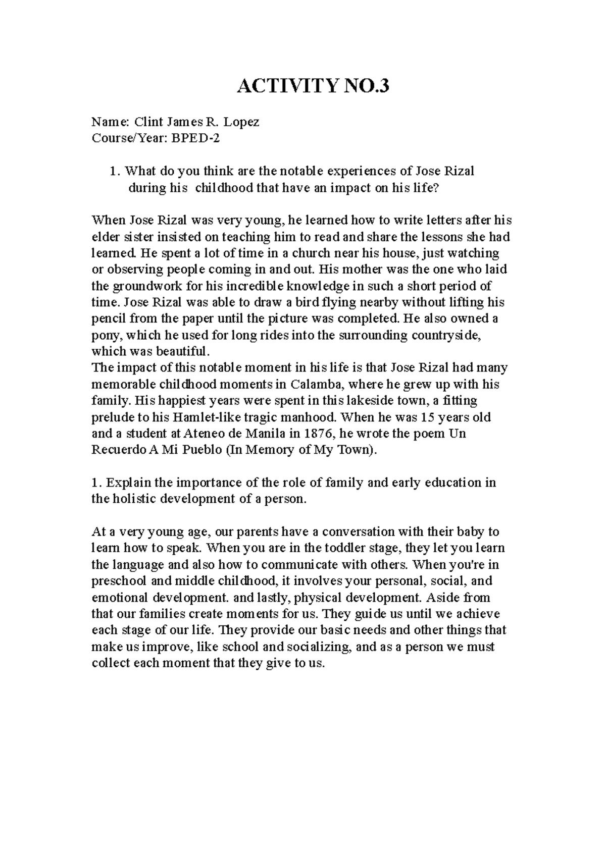 Activity-NO - Science - Science is a systematized body of knowledge ...