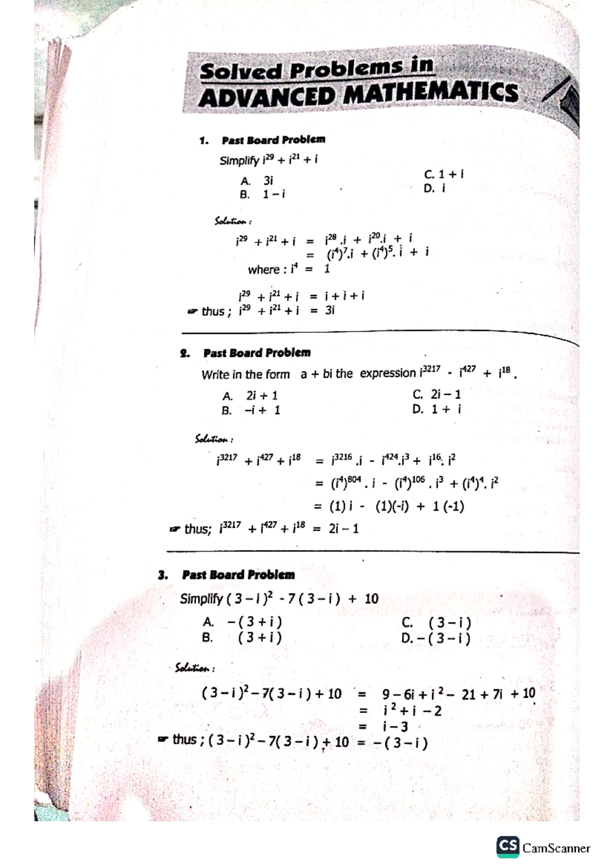 Advance Math - Business Mathematics - CapSU - Studocu
