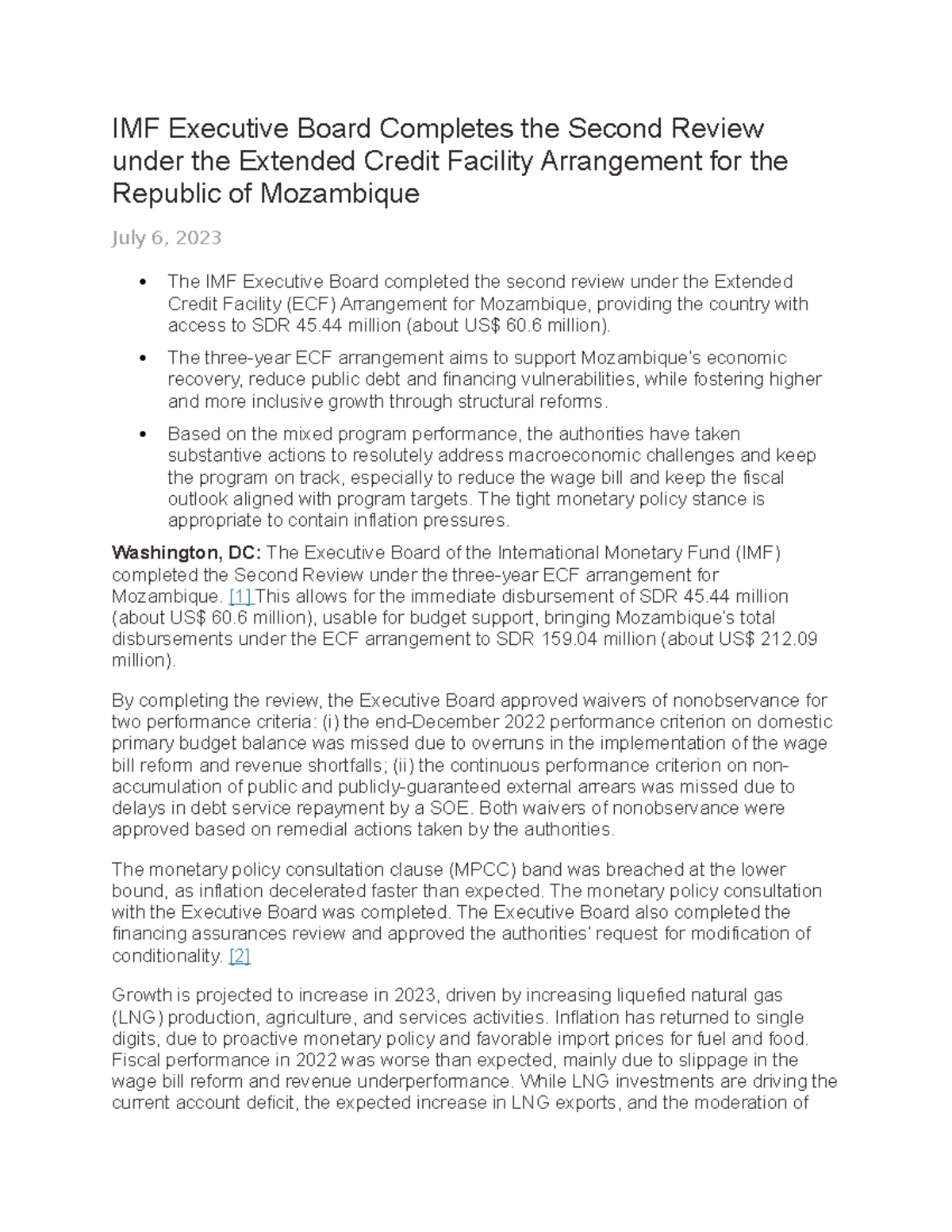 Imf 632 - International Monetary Finance - IMF Executive Board ...