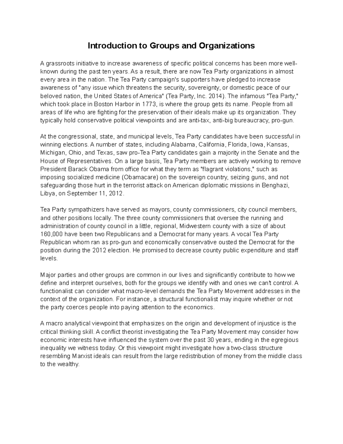 Introduction to Groups and Organizations Notes - Introduction to Groups ...