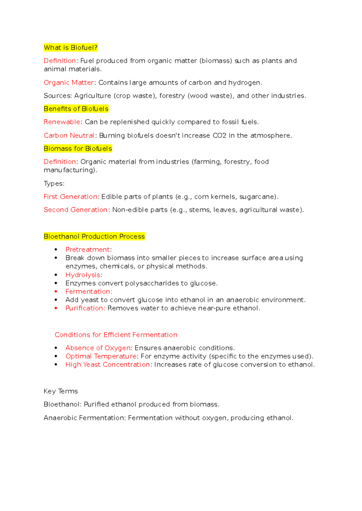 UNIT 4 AOS1 BIOLOGY BIOFUEL AND FERMENTATION - What is Biofuel ...