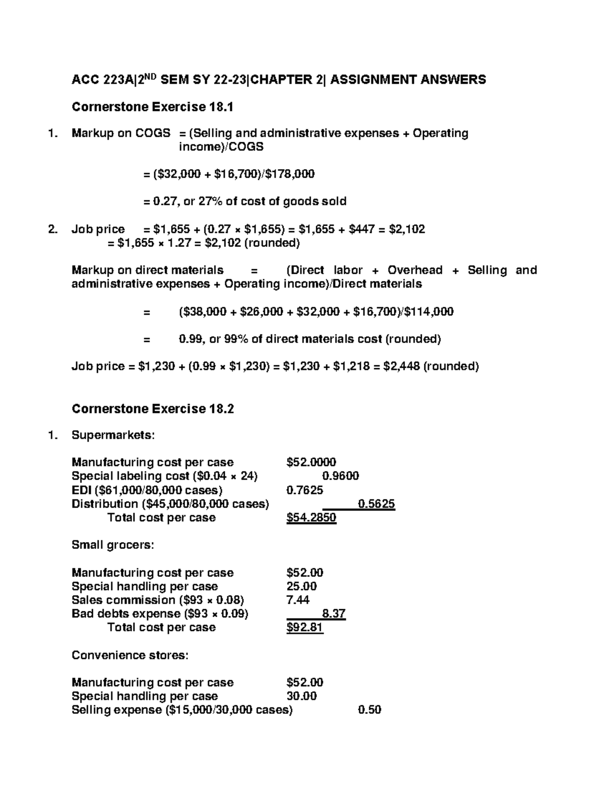 ACC 223A 2ND SEM 22 23 CH 2 Assignment Answers - ACC 223A|2ND SEM SY 22 ...