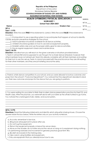HOPE- Reviewer-1 - HOPE MODULE 1 Nature of Recreational Activities ...