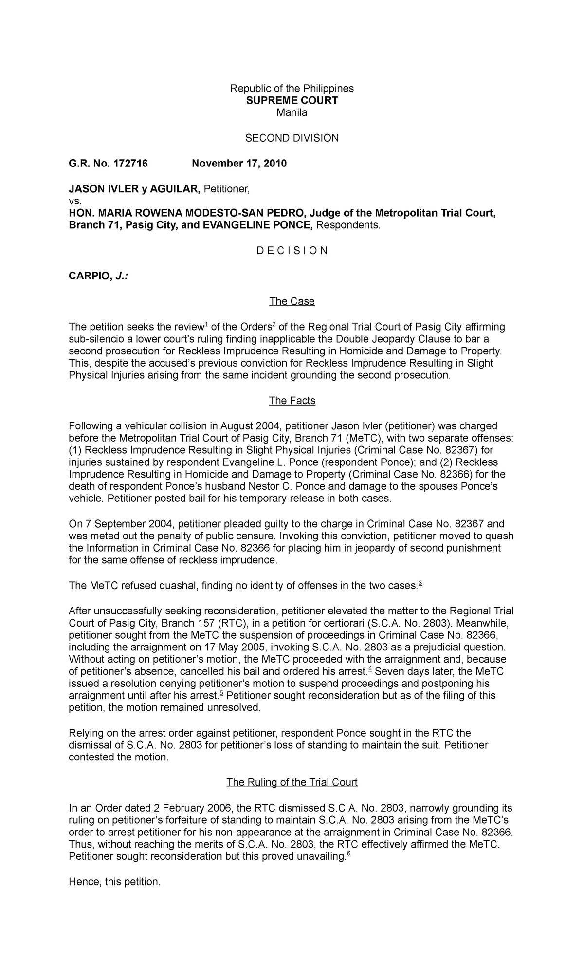 Ivler-Vs-People Case Digest - Republic of the Philippines SUPREME COURT ...