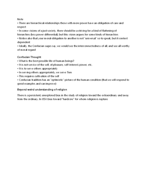 Test 1 notes - Religion 102 - Michael Brislen test 1 - Religion is a ...