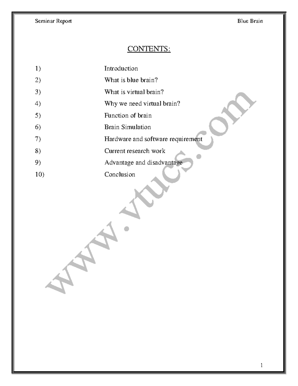 Blue-Brain - CONTENTS: 1) Introduction 2) What is blue brain? 3) What ...