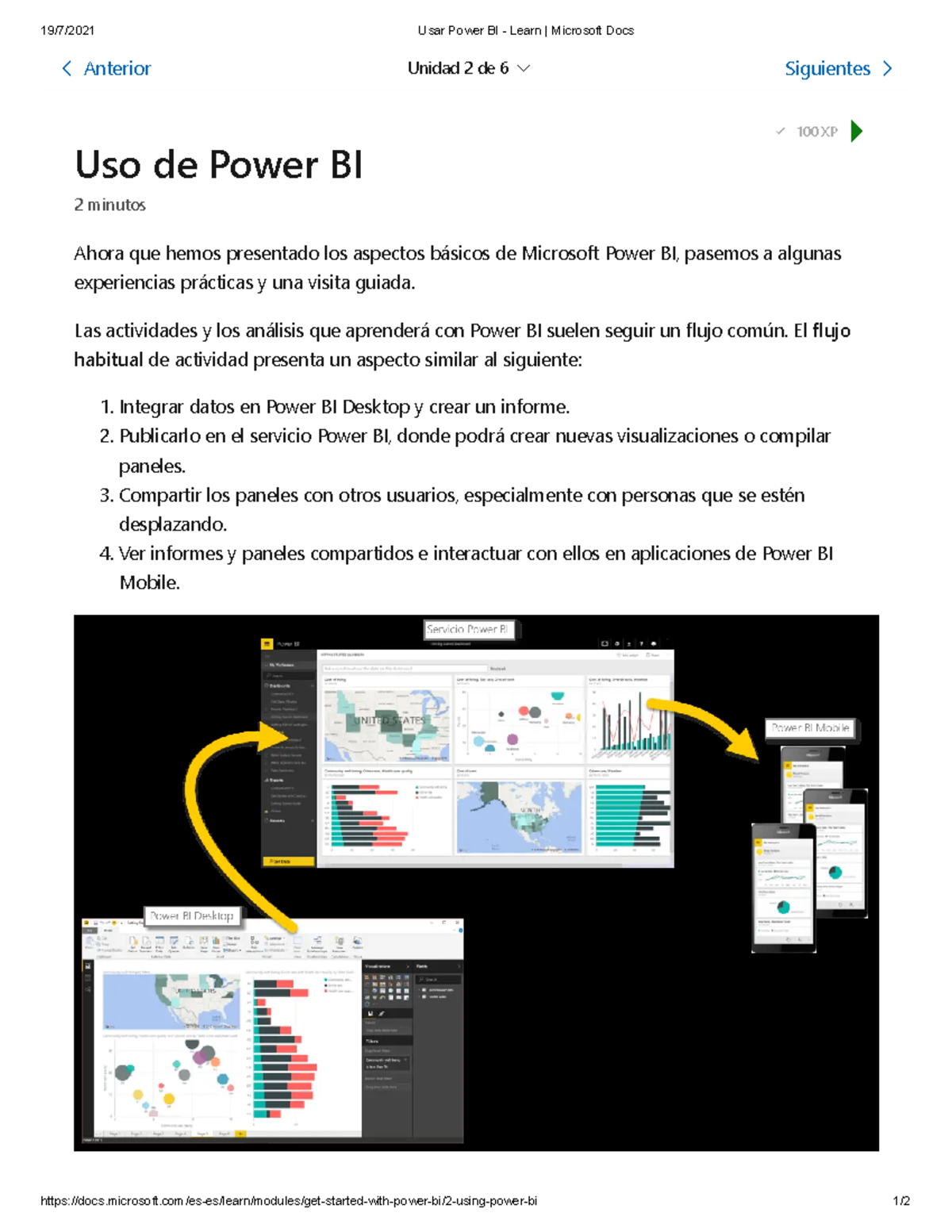 Usar Power BI - Learn Microsoft Docs - 19/7/2021 Usar Power BI - Learn ...