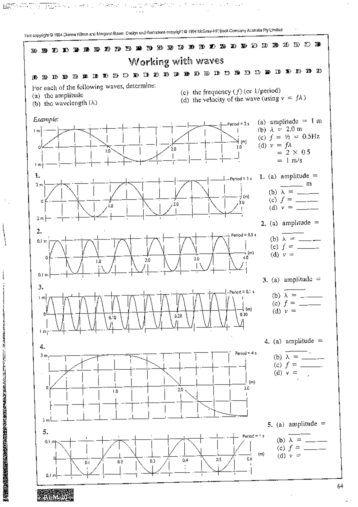Graphing waves worksheet - Studocu