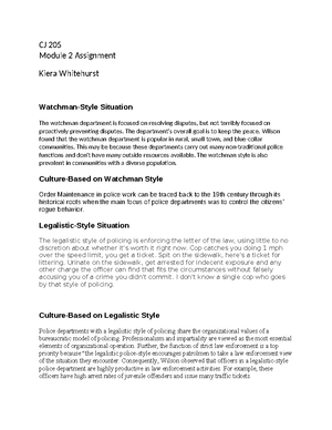 CJ 315 Module Three Assignment - cj 315 - Studocu