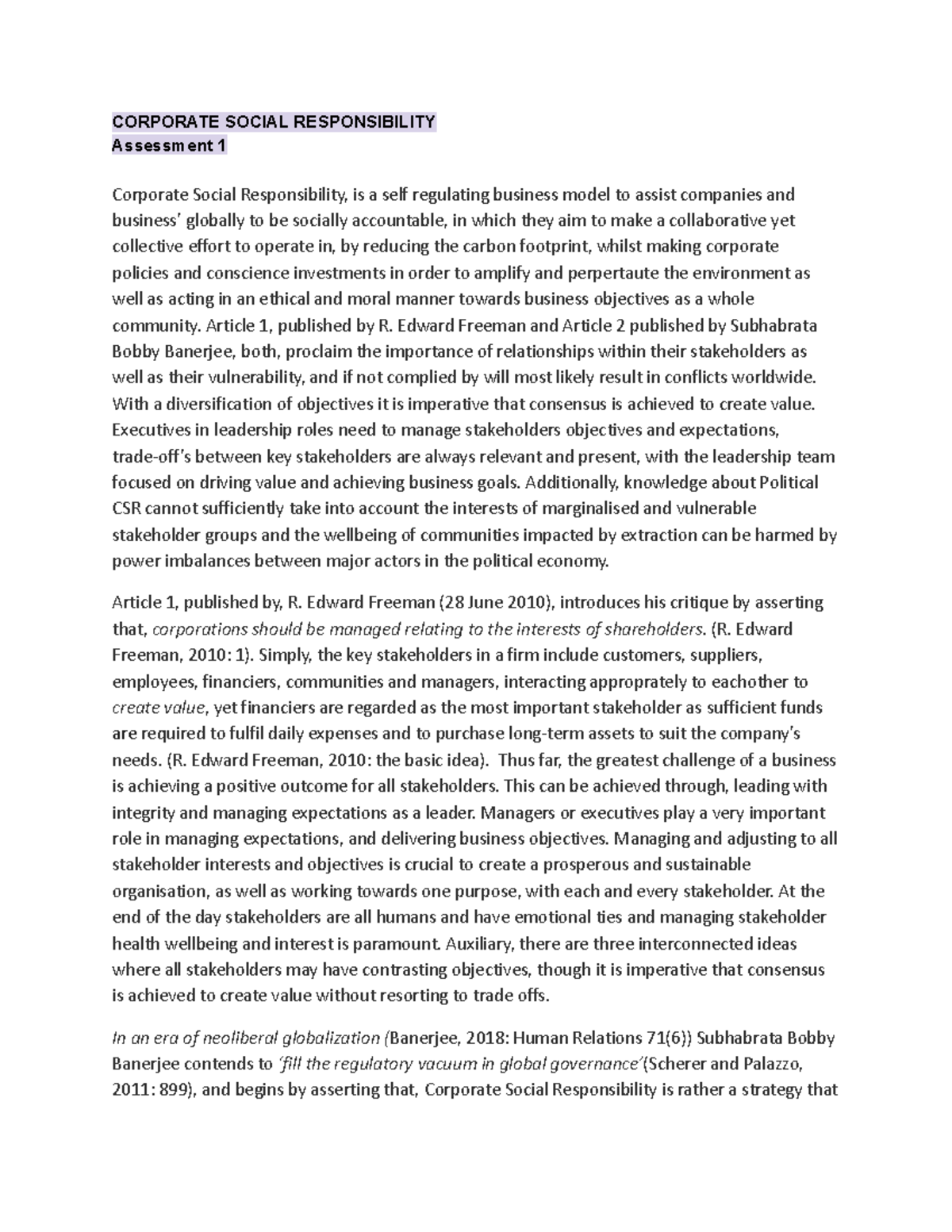 PDF CSR - corporate socual resp - CORPORATE SOCIAL RESPONSIBILITY ...