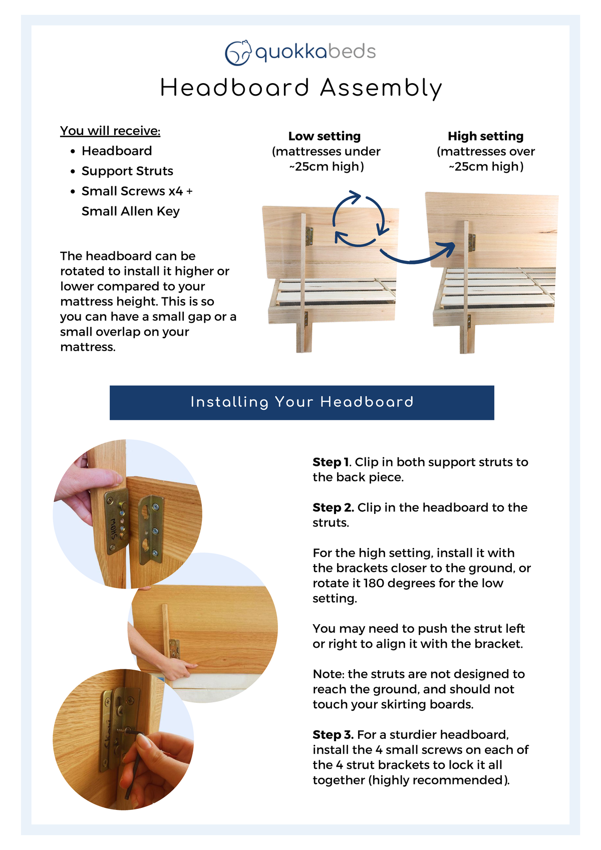 Headboard Assembly Guide 4 min - Installing Your Headboard Headboard ...