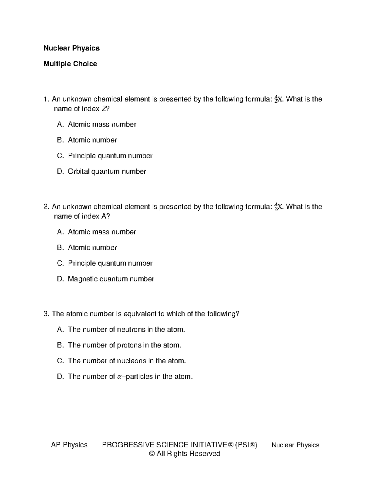 Ap-phys2 nuclear-physics-multiple-choice 2023-08-11 - AP Physics ...