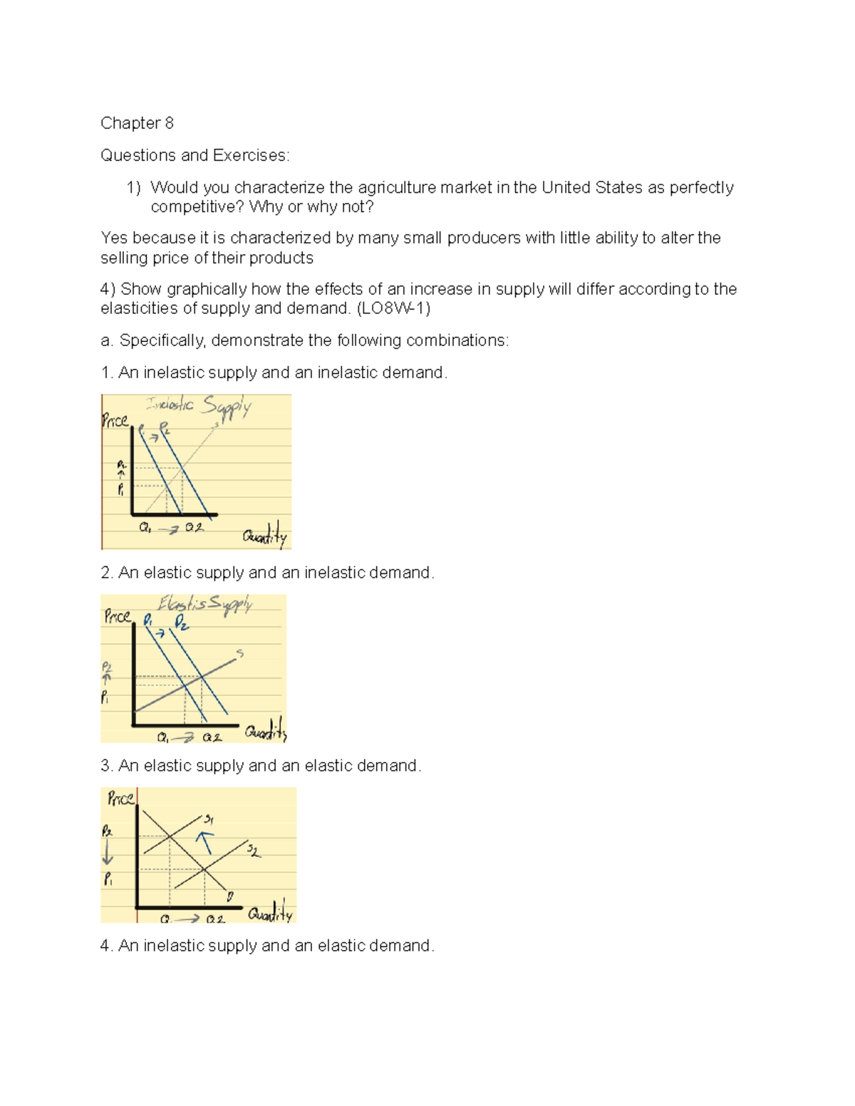 CHP 8 - ECON - homework - Chapter 8 Questions and Exercises: 1) Would ...
