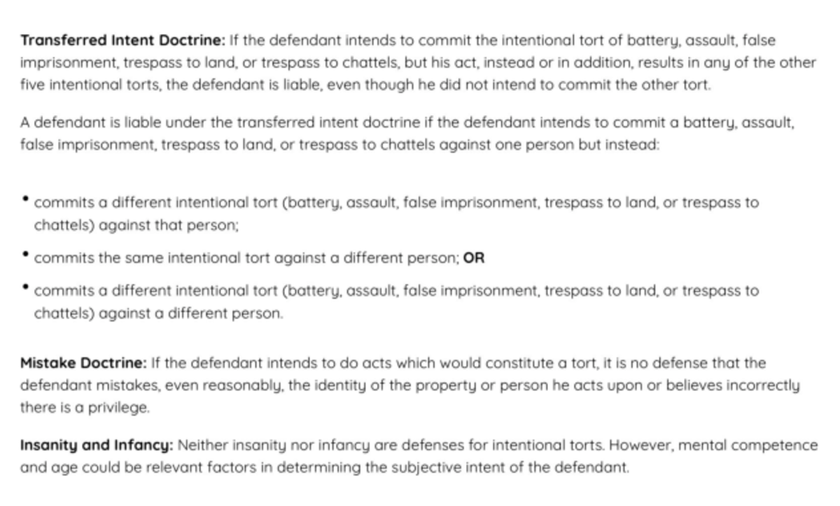 2.Transferred Intent, Mistake Doctrine, Insanity, And Infancy - Law and ...