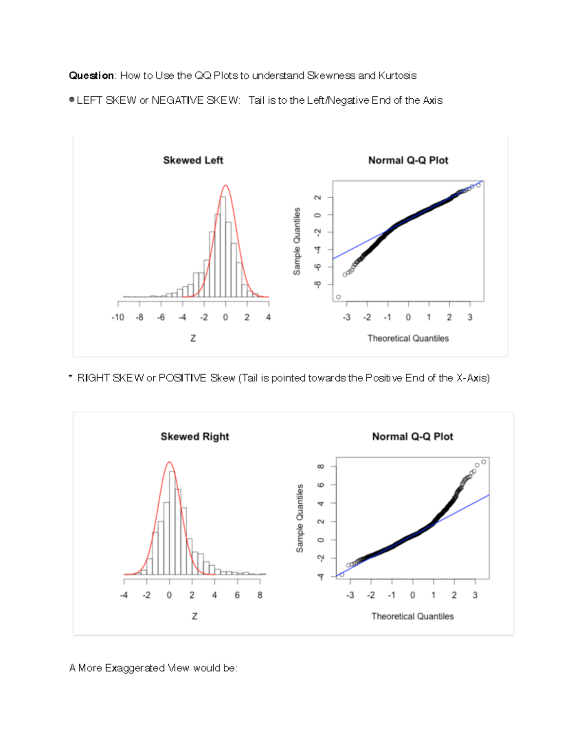 QQ Plots for Data Analysis - Question: How to Use the QQ Plots to ...
