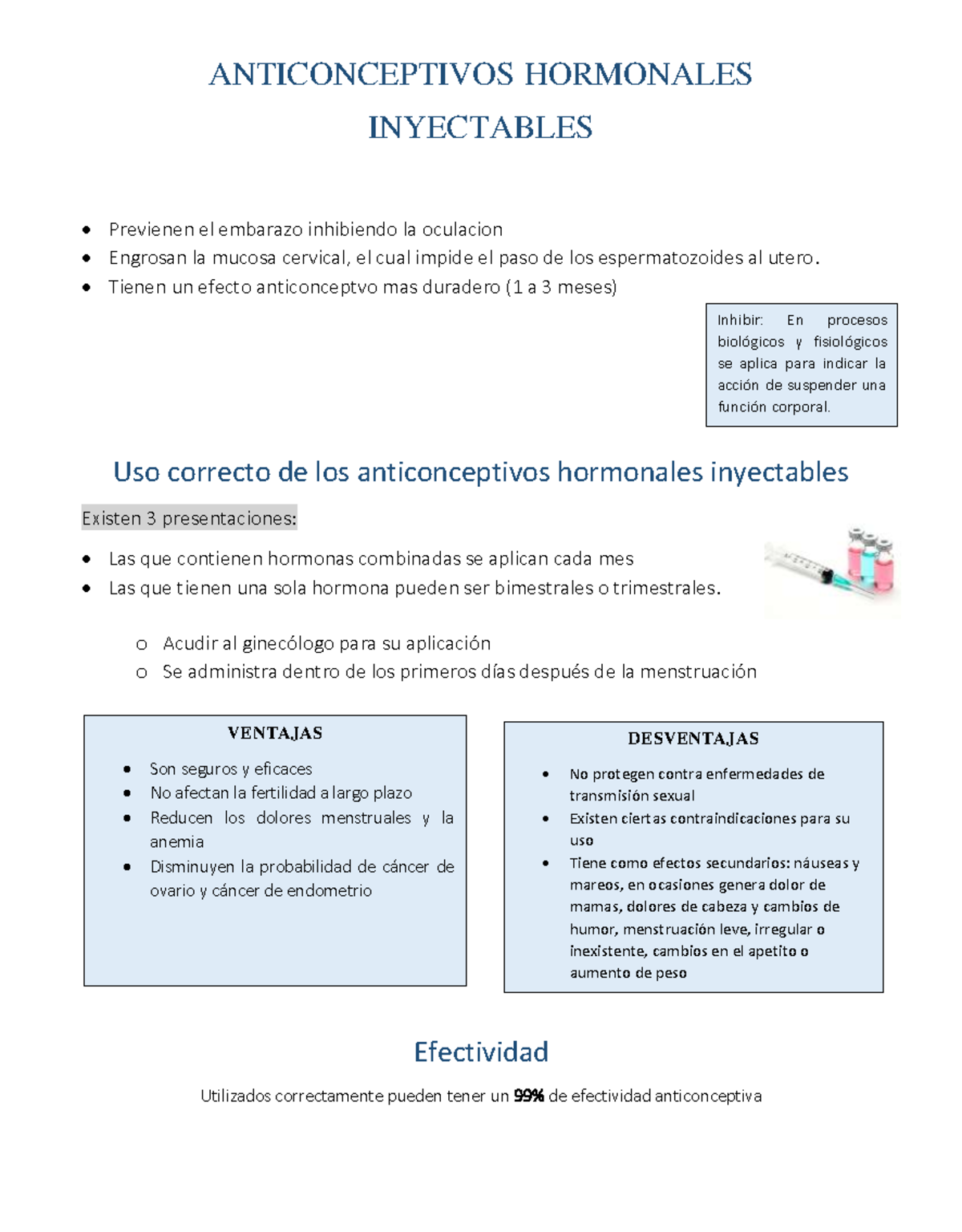 Anticonceptivos Hormonales - ANTICONCEPTIVOS HORMONALES INYECTABLES ...