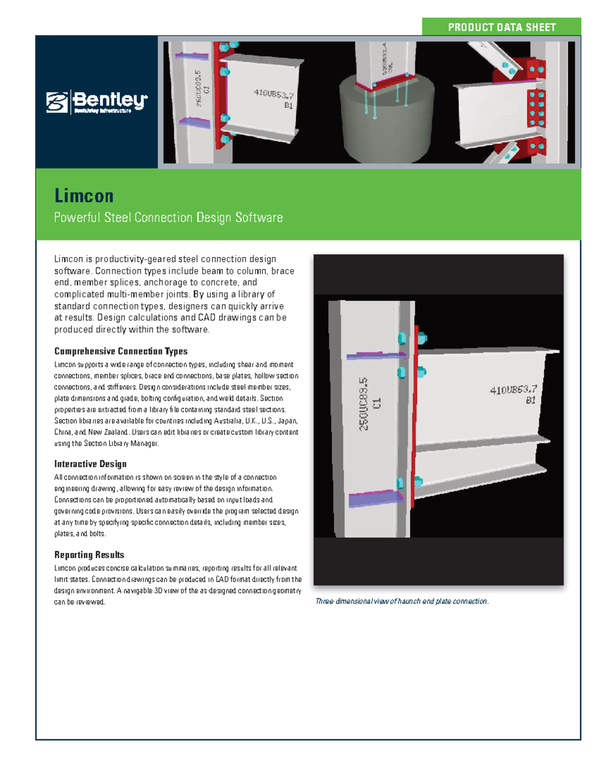 Bentley-limcon - PRODUCT DATA SHEET Limcon Powerful Steel Connection ...