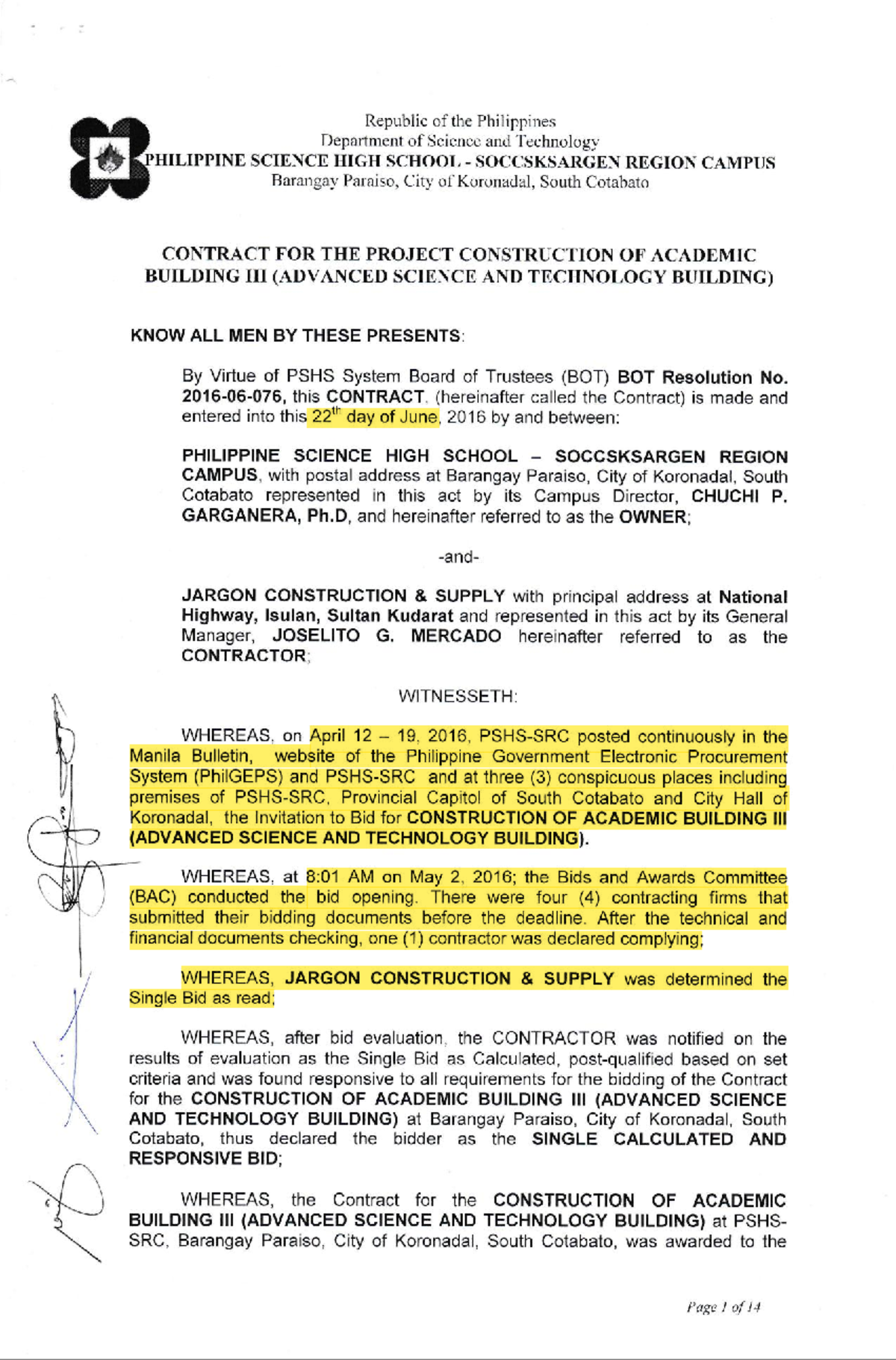 Contract-ACAD-III - Identified parts of contracts particularly general ...