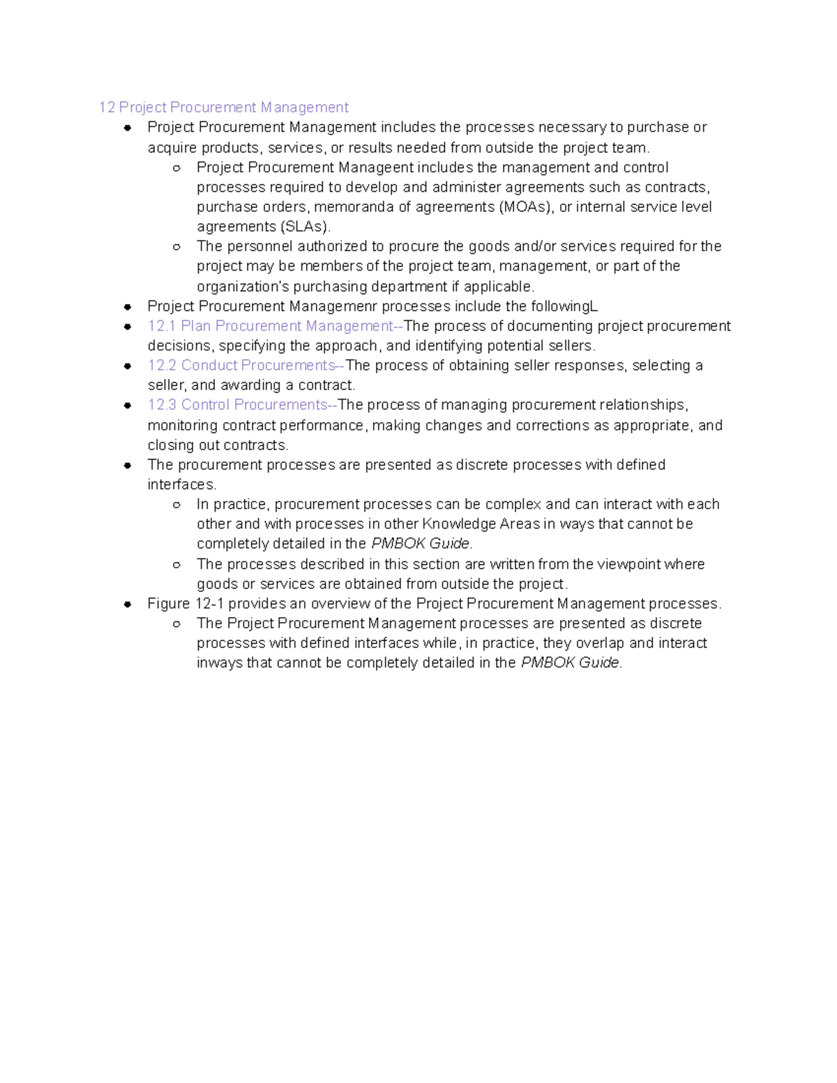 Module 3 Reading 1 - 12 Project Procurement Management Project ...