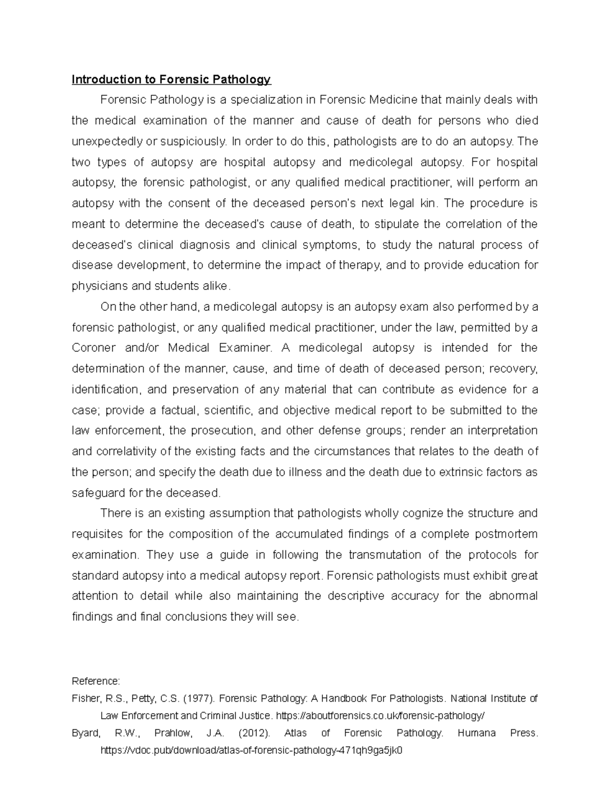 Introduction to Forensic Pathology - Introduction to Forensic Pathology ...