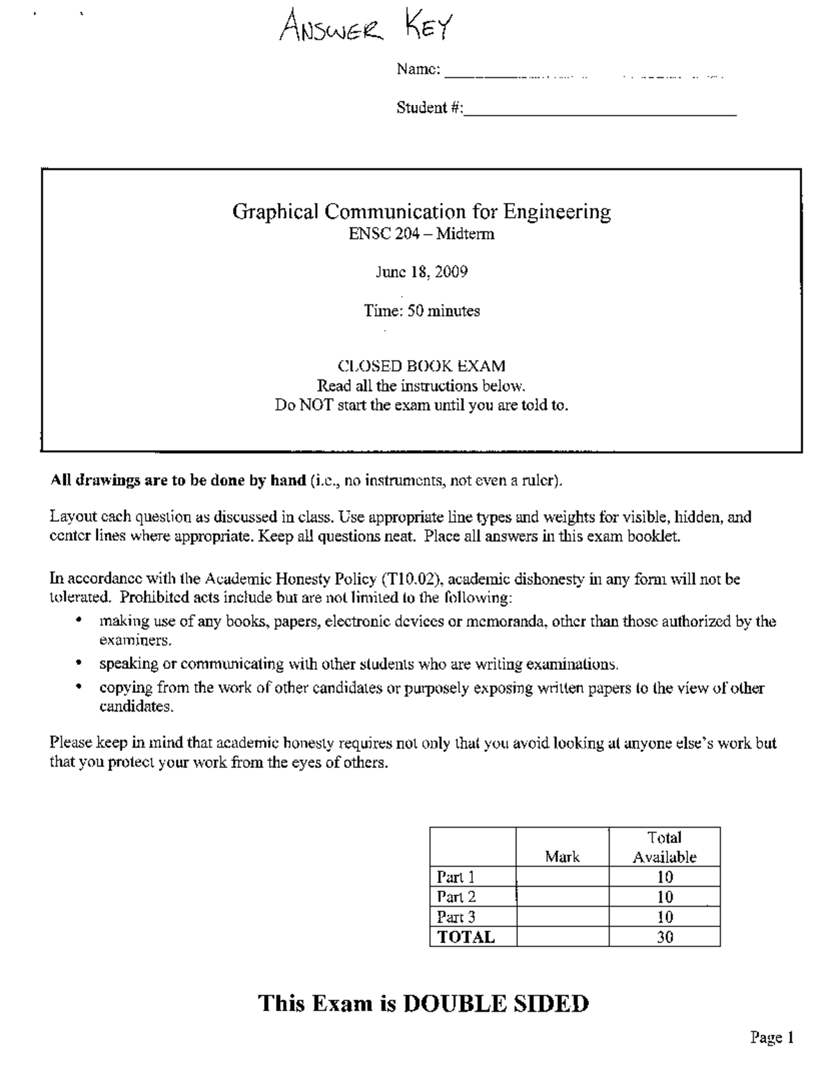 Midterm 12 December 2010, answers - ENSC 204 - Studocu