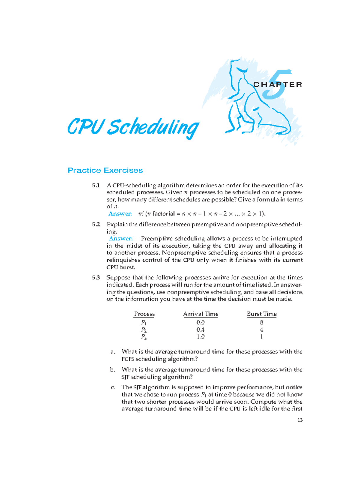 5-web - namam - 5 C H A P T E R CPU Scheduling Practice Exercises 5 ACPU-scheduling algorithm ...