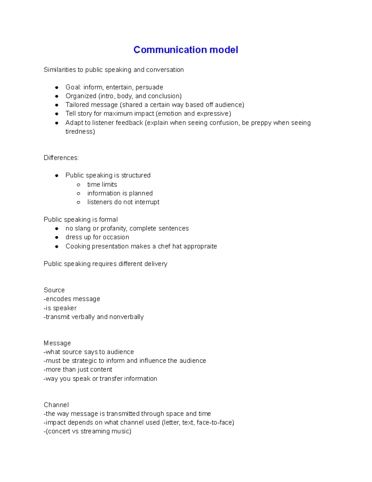 Communication model - Lecture on how we communicate and vocab words to ...