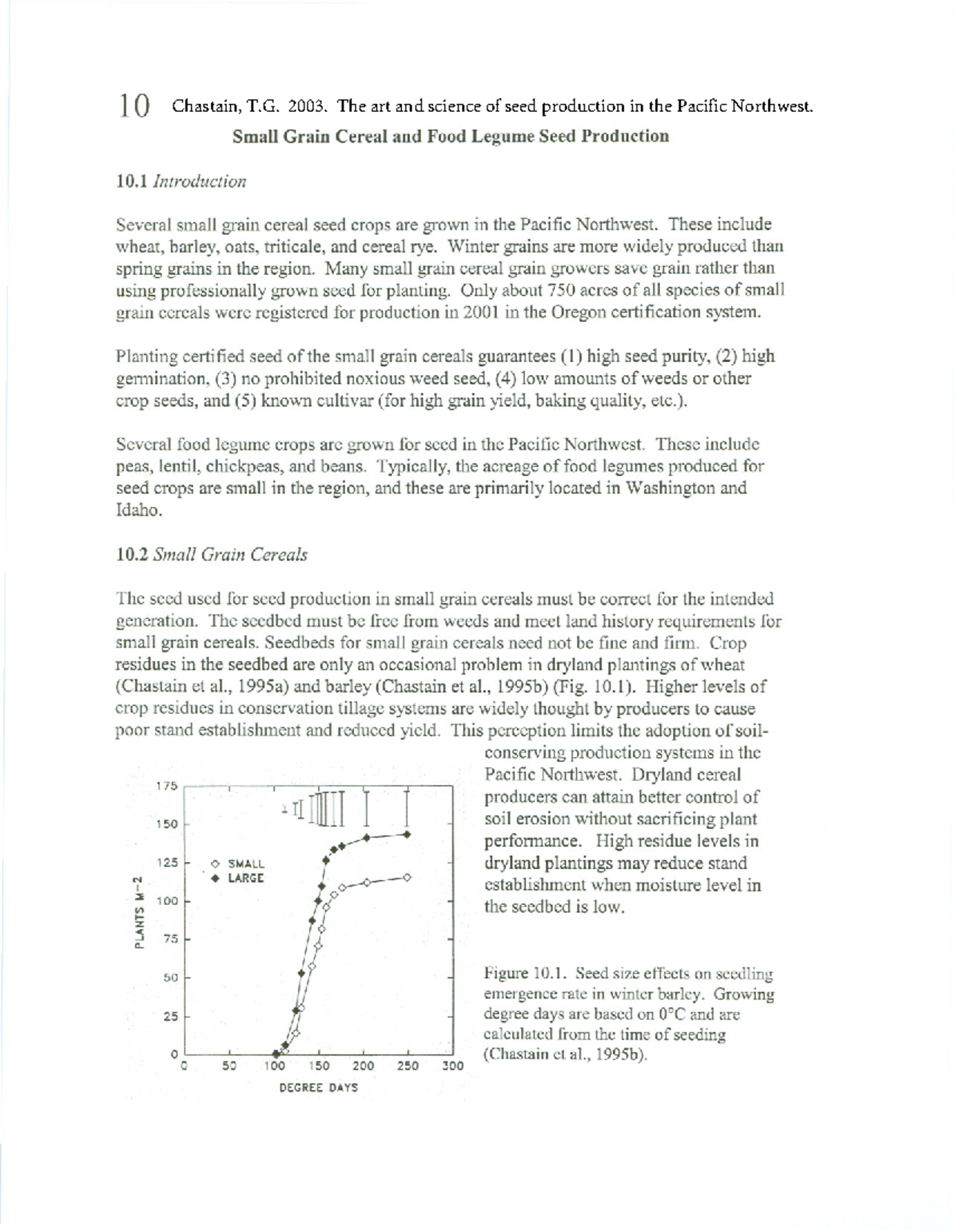 Chapter 10 Chastain 2003 ROP 460 560 Seed Production 2016 - 10 Small ...