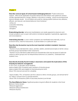 EXED 512 Chapters 11-12 - Chapter 11 Define the Premack Principle: Also ...