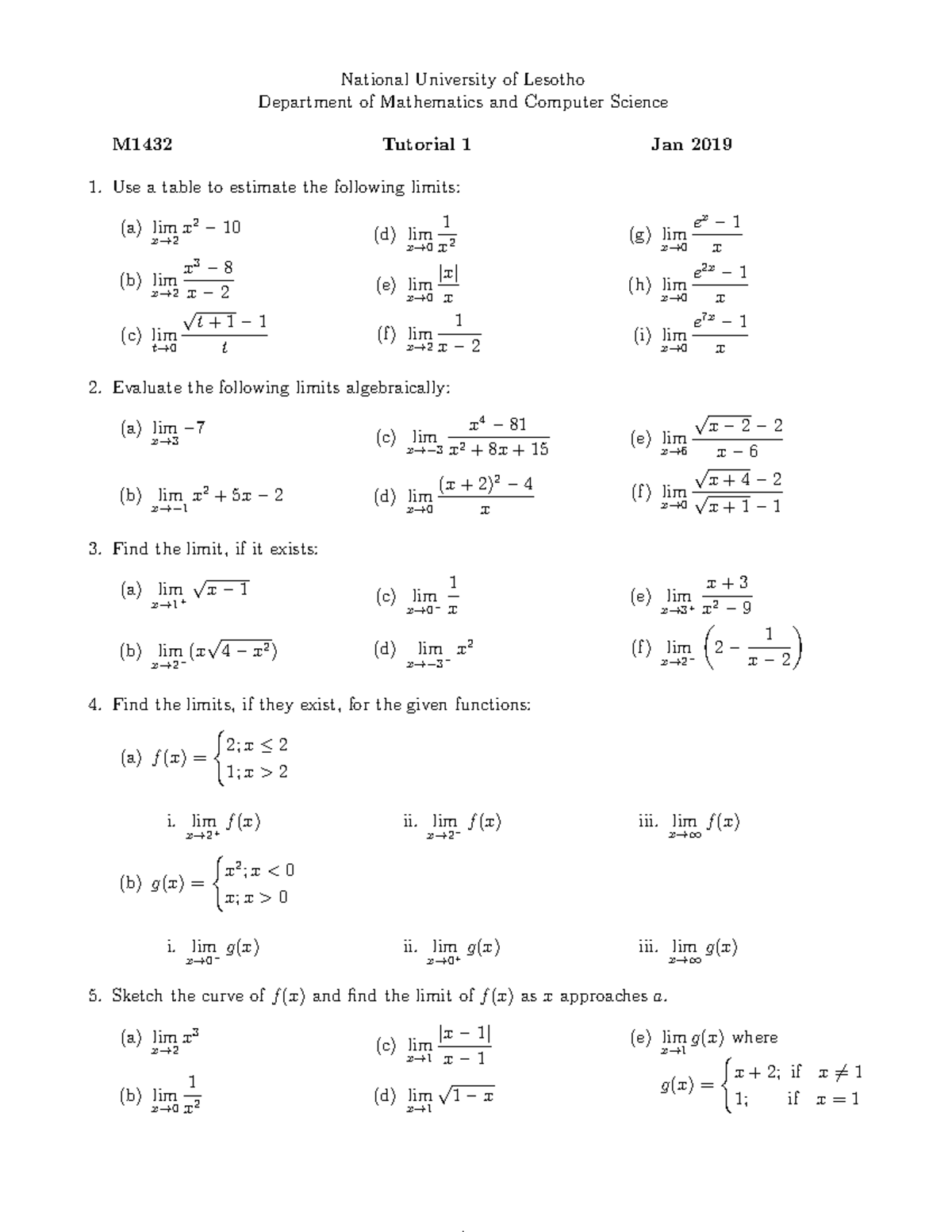 Tutorial 1 for introduction to statistical methods - National ...