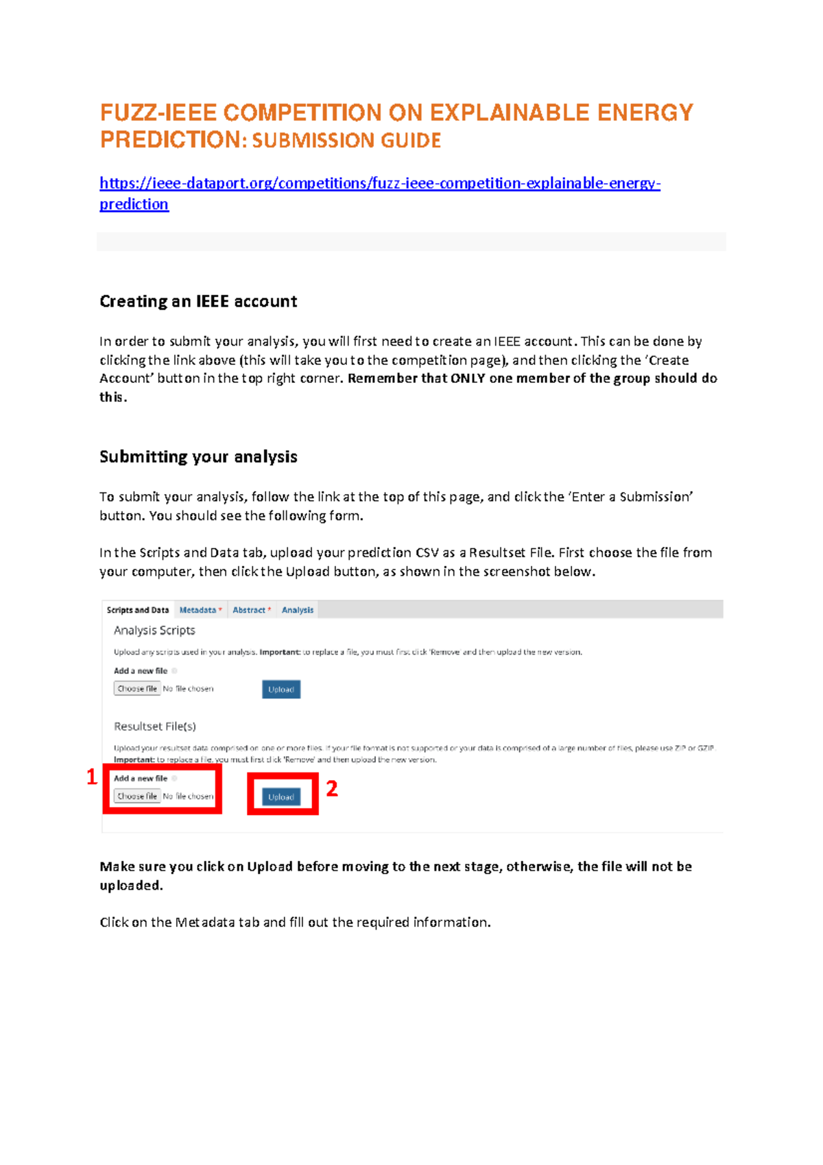 Submission-help-doc - asss - FUZZ-IEEE COMPETITION ON EXPLAINABLE ENERGY PREDICTION: SUBMISSION ...