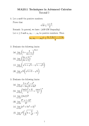 18/19 Sem 1 Paper - NATIONAL UNIVERSITY OF S INGAPORE MA2311 Techniques ...