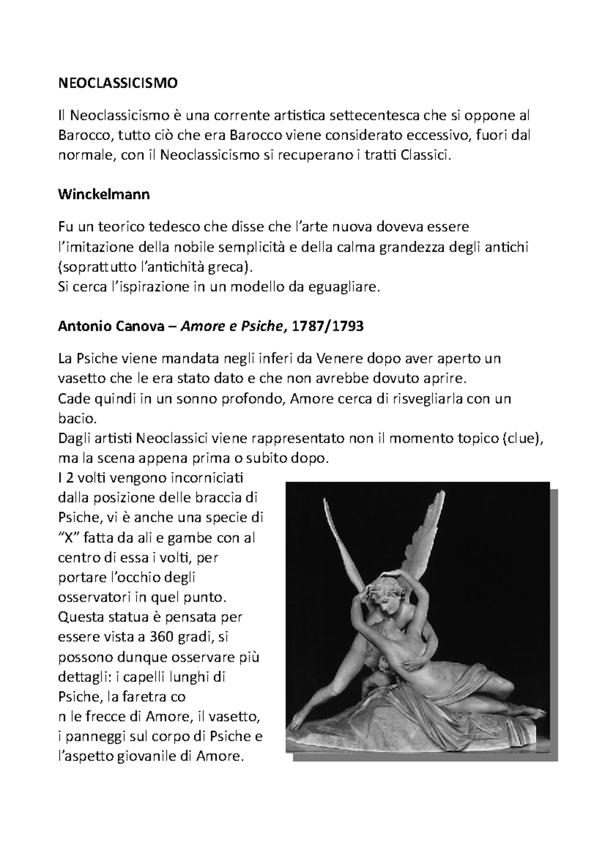 Storia dell'Arte - il Neoclassicismo - NEOCLASSICISMO Il Neoclassicismo ...