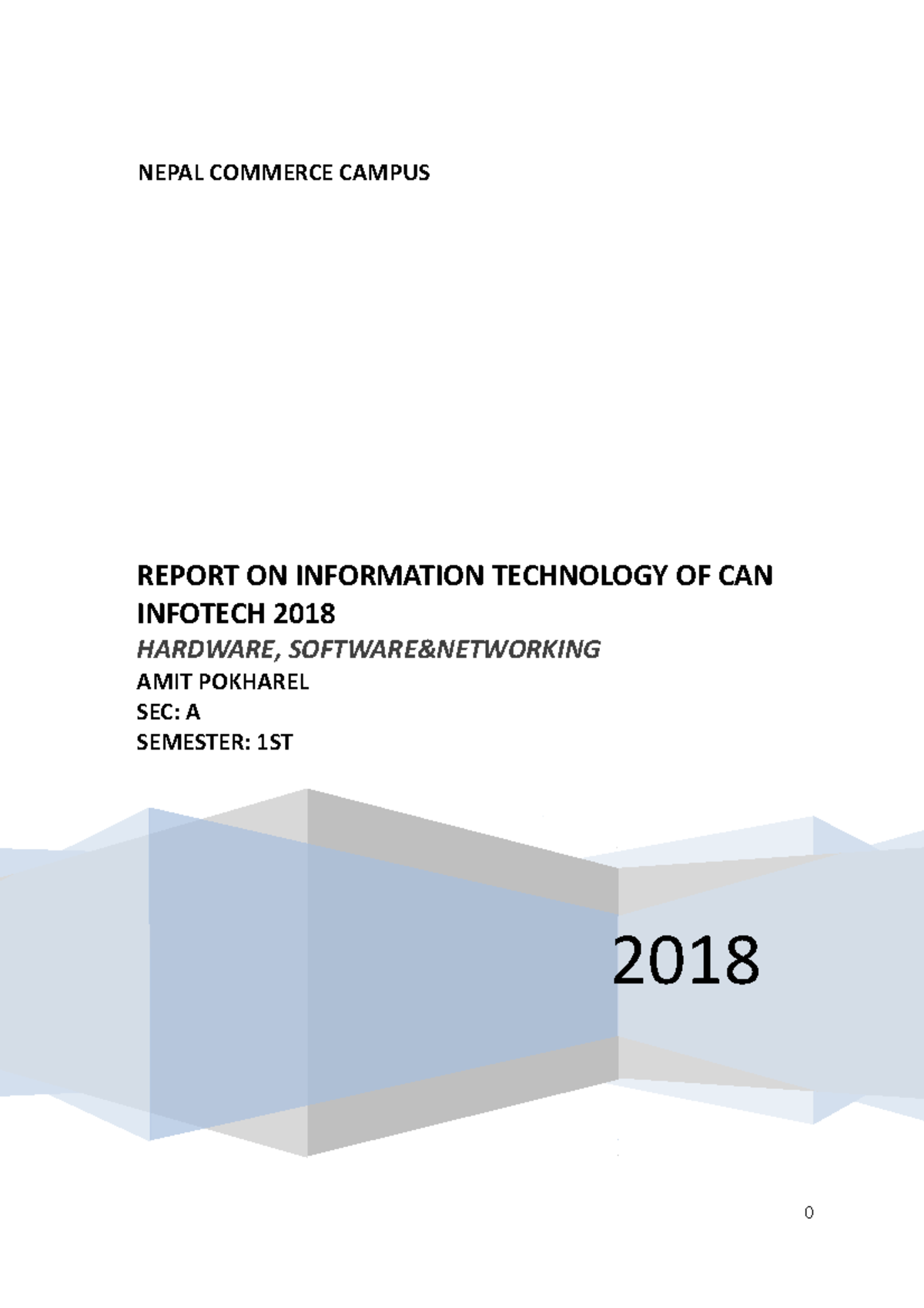 Report on Can Info Tech by amit pokharel sec a, 1st sem - NEPAL ...