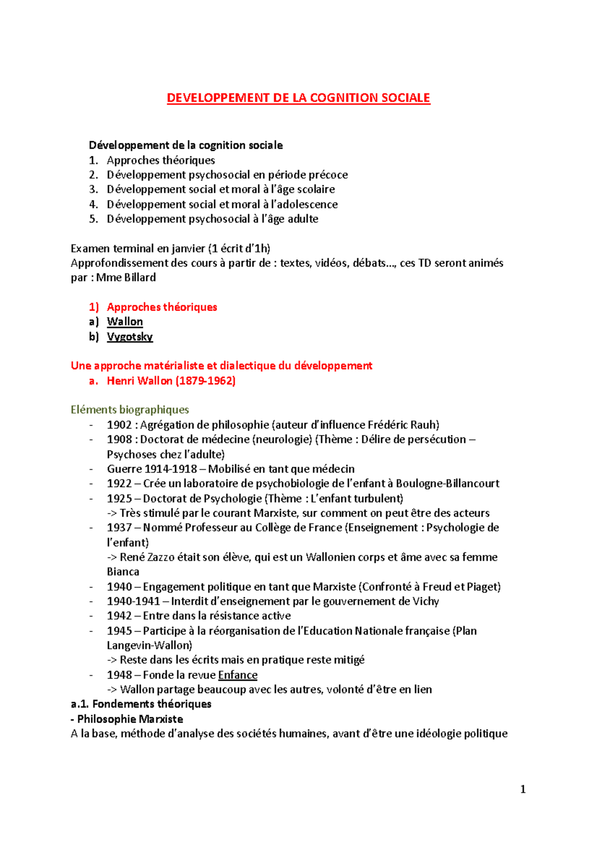 Développement de la cognition sociale - Warning: TT: undefined function: 32 DEVELOPPEMENT DE LA ...