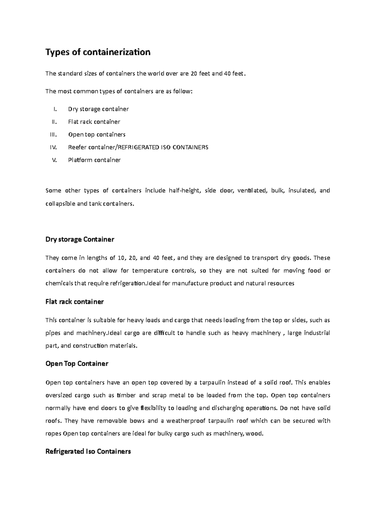 Types of containerization - The most common types of containers are as ...