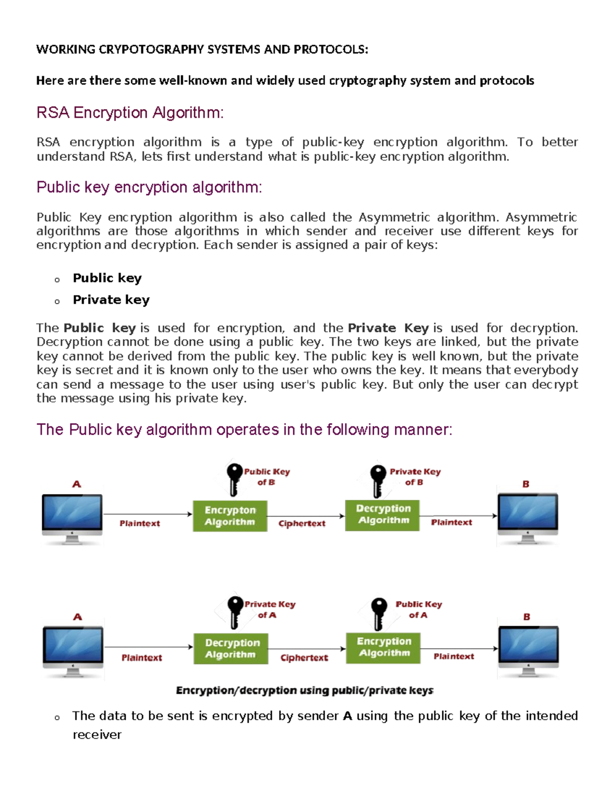 Unit-1 web security II class - WORKING CRYPOTOGRAPHY SYSTEMS AND ...