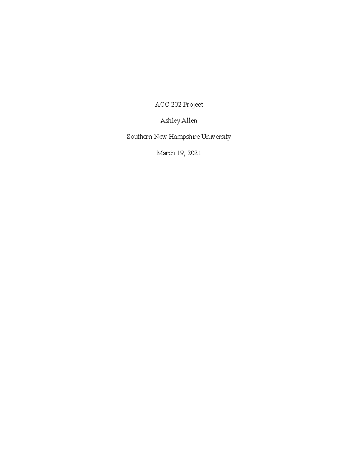 ACC 202 3-2 Project - This was great practice if you want to be an ...