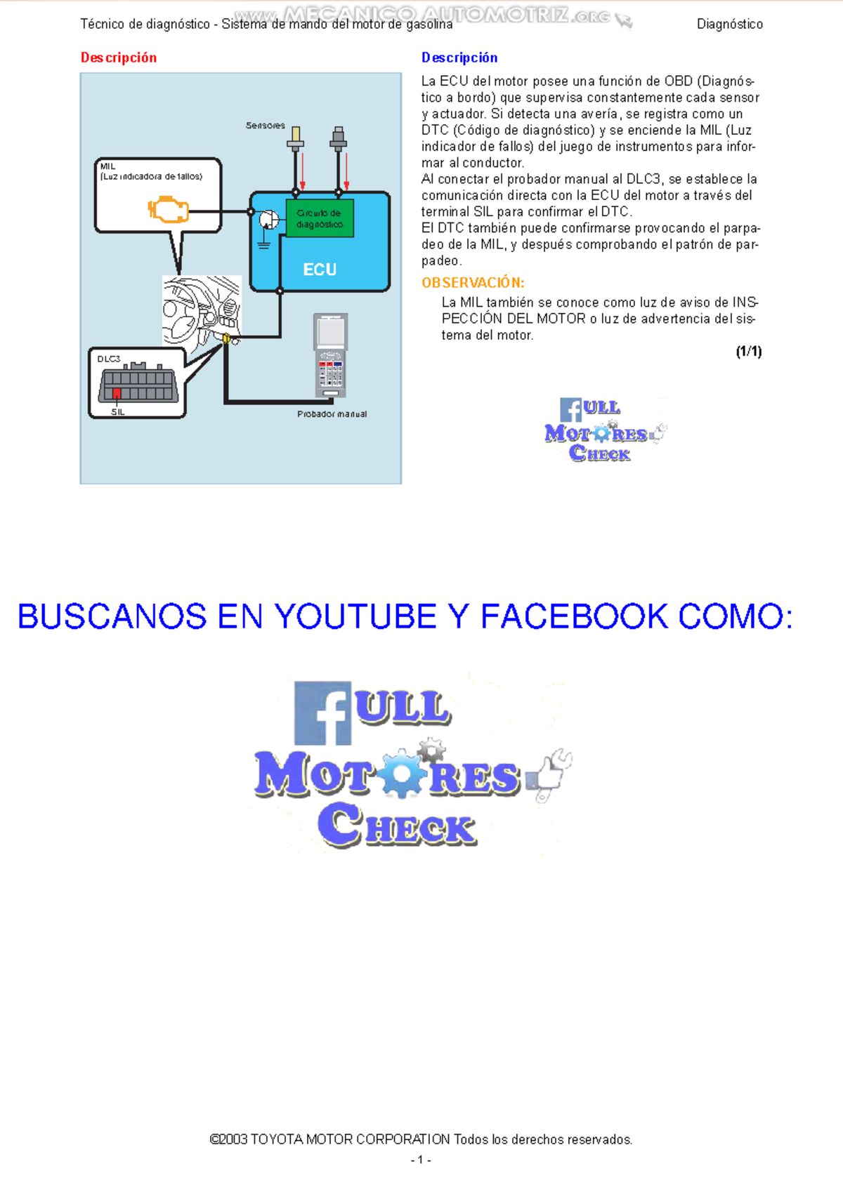 Curso sistema mando motor gasolina obd mobd euro enhanced principio ...