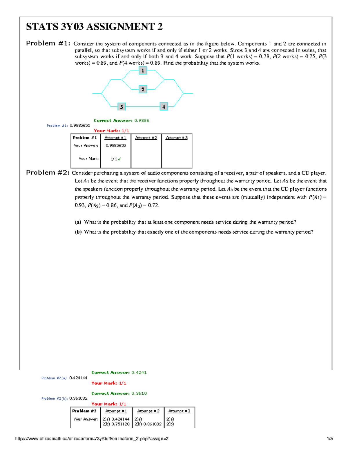 Stats 3y03 assignment 2 - STATS 3Y03 ASSIGNMENT 2 Problem #1: Consider ...