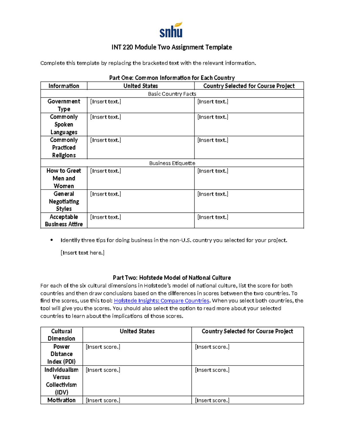 INT 220 Module Two Assignment Template - INT 220 Module Two Assignment ...