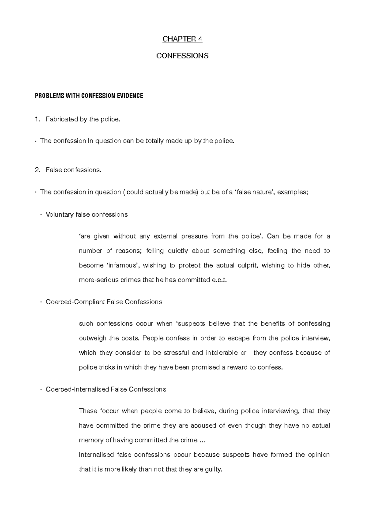 confessions - chapter 4. - CHAPTER 4 CONFESSIONS PROBLEMS WITH ...