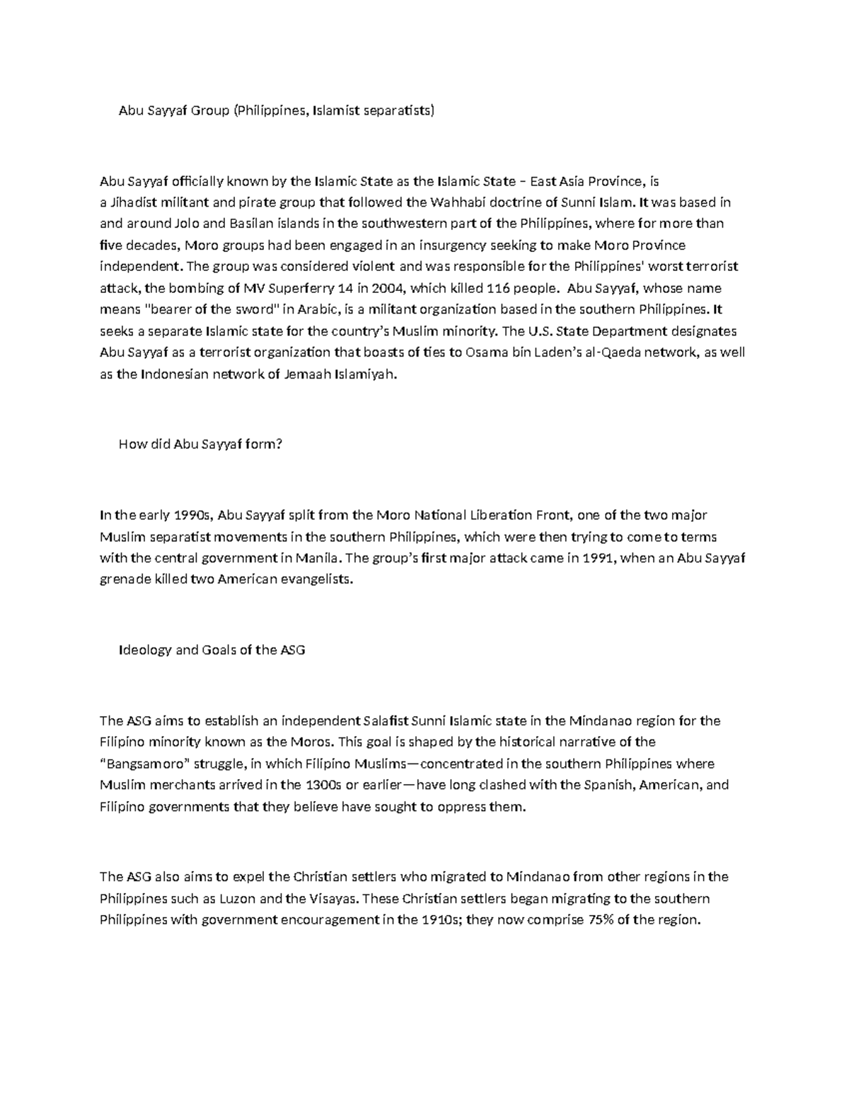 Abu Sayyaf Group - ALL ABOUT ASG - 🔴Abu Sayyaf Group (Philippines ...