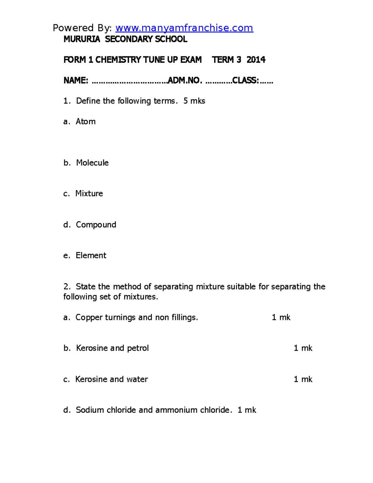 Chem f1t3 23721 020 - Lecture notes 2 - Powered By: manyamfranchise ...