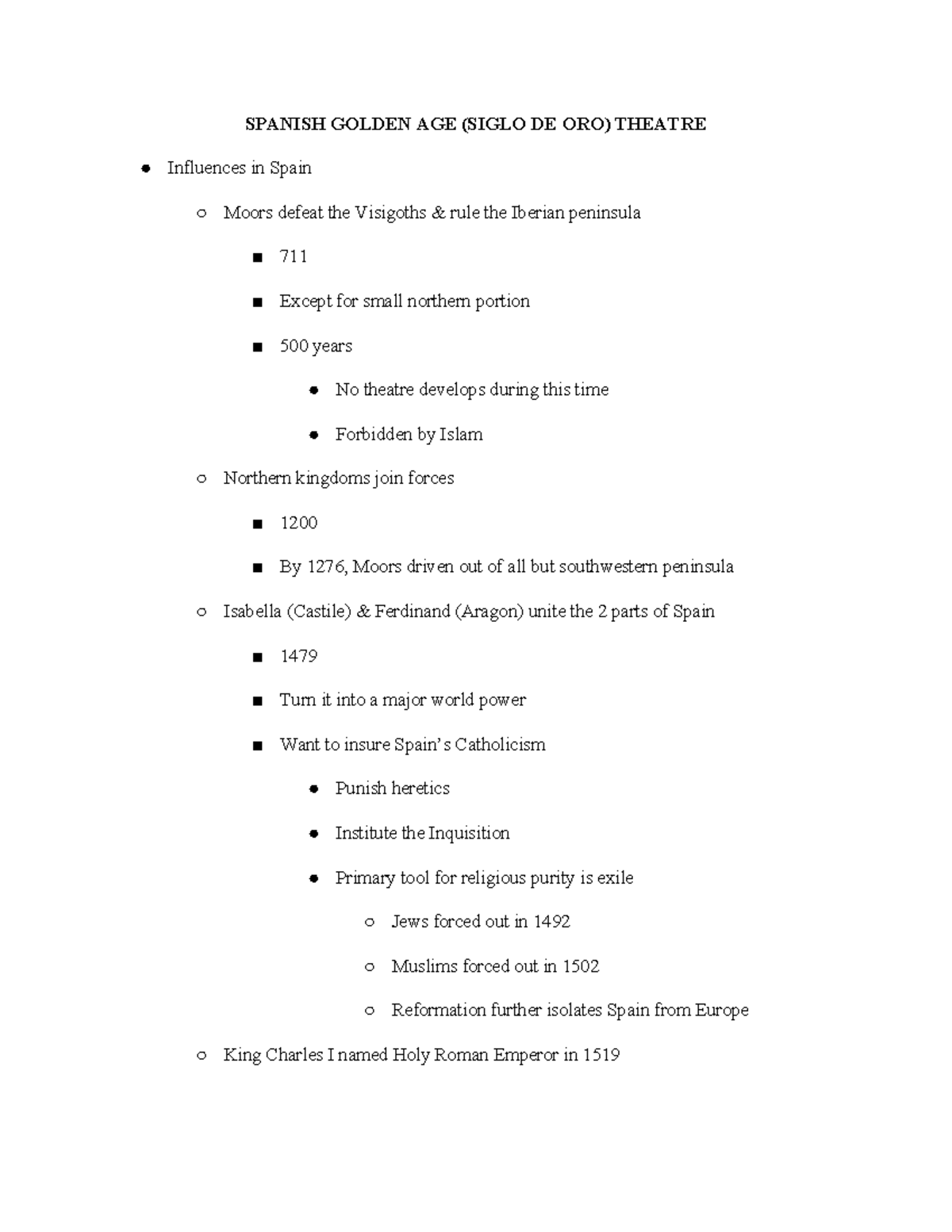 Spanish Golden AGE Theatre - SPANISH GOLDEN AGE (SIGLO DE ORO) THEATRE ...