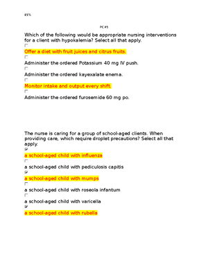 Fluid Balance Worksheet Summer B 20 Student - NF 216 Nursing VI ...