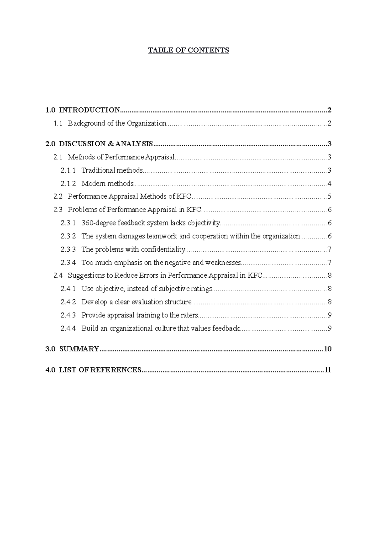 Human Resource Management - TABLE OF CONTENTS 1 - Studocu