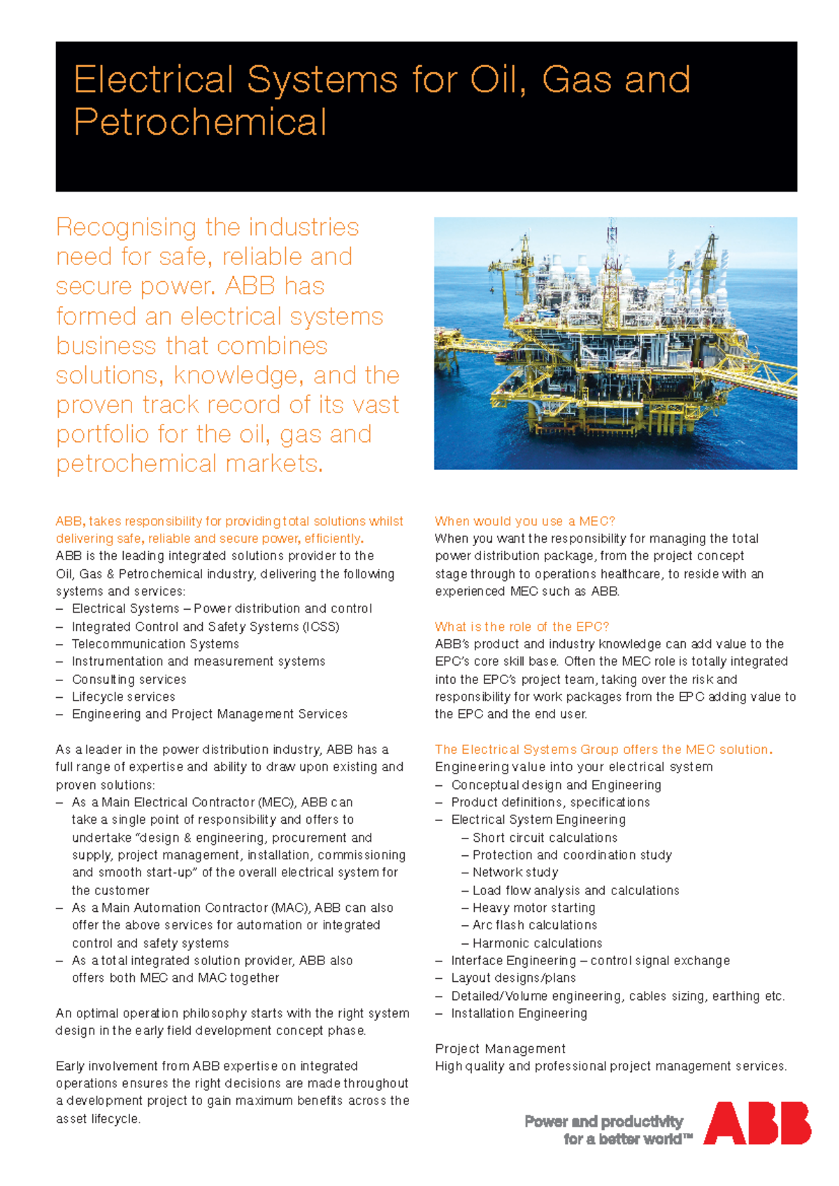 Electrical Systems for Oil and Gas - Electrical Systems for Oil, Gas ...