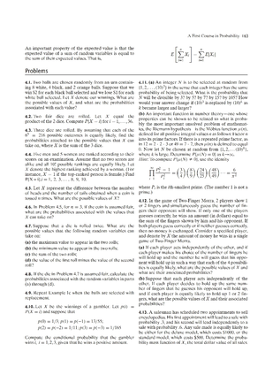 Ross Chapter 1 Problems - Introduction to Probability and Statistics ...