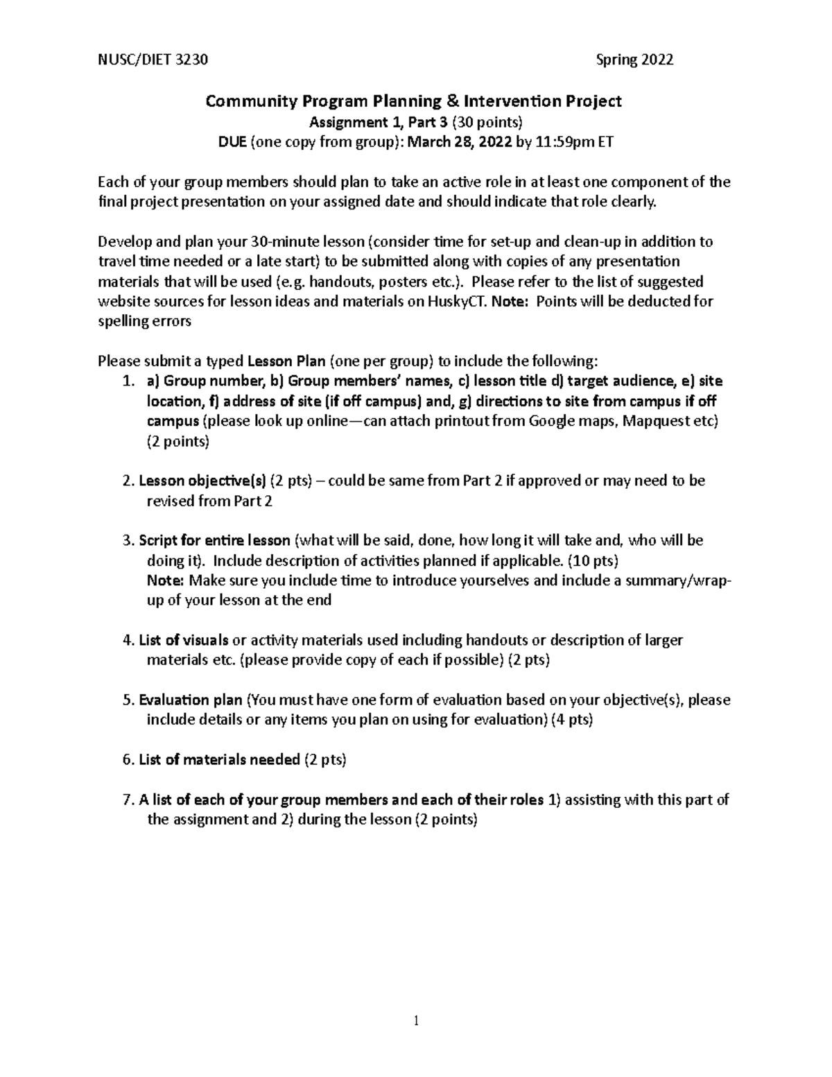 Assignment 1 Part 3 Community Program Planning 2022 Final - NUSC/DIET ...